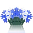 Novelty Lights - 35 Snowflake Blue / Cool White LED Lights, 6" Spacing