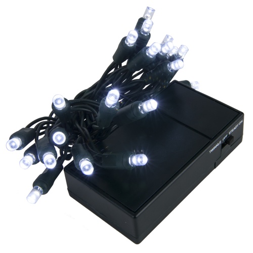 Battery Operated Lights - 20 Cool White Battery Operated 5mm LED ...