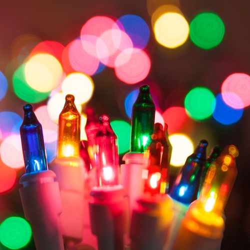 White Christmas Lights - 20 Multi Color Craft Mini Lights, 4" Spacing ...