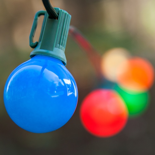 Christmas Lights - 25 G40 Opaque Multicolor Patio Lights