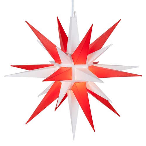 Moravian Stars - 14" Red and White LED Moravian Star