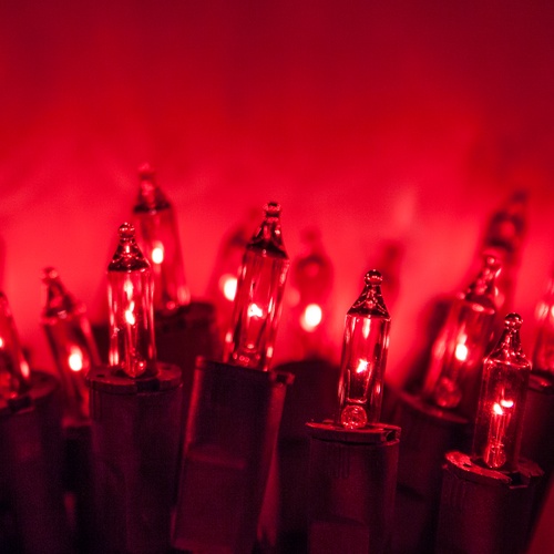 Christmas Lights - 50 PureLock TM Red Mini Christmas Lights, 6" Spacing ...