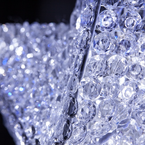 Christmas Decorations - 36" Shimmering Cool White & Blue LED Crystal 5 ...