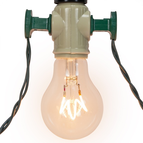 C7, C9 Light Strings - Ivory Light Socket Adapter, 2-Tap Outlets