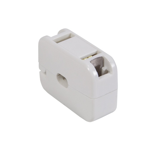 C7, C9 Light Strings - White Snap-On Female Zip Plug, SPT1