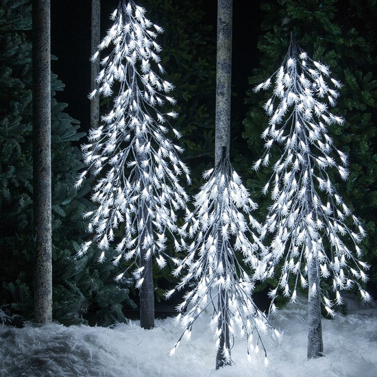 3' Cool White LED Frosted Alpine Wisp Tree