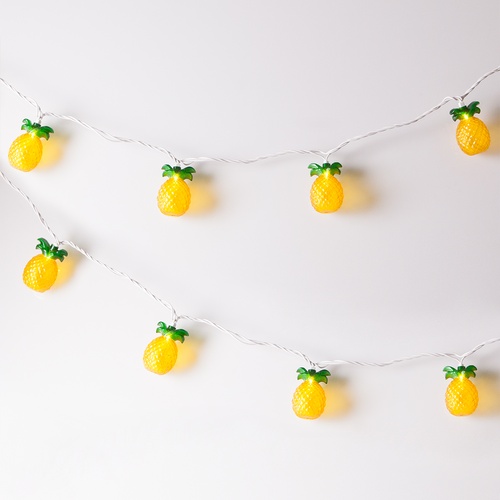 Novelty Lights - Pineapple String Light Set, 10 Clear Lights
