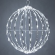 Cool White LED Christmas Light Ball, Fold Flat White Frame