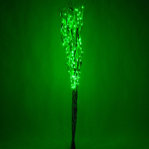 Green Curly Lighted Branches with Green LED Lights, 1 pc