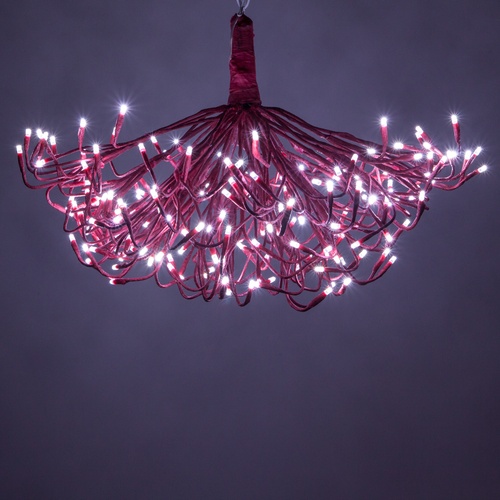 Red Starburst Lighted Branches with Red-Cool White LED Lights, 1 pc