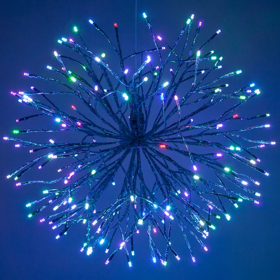 Silver Starburst Lighted Branches with Multicolor LED Color Change ...