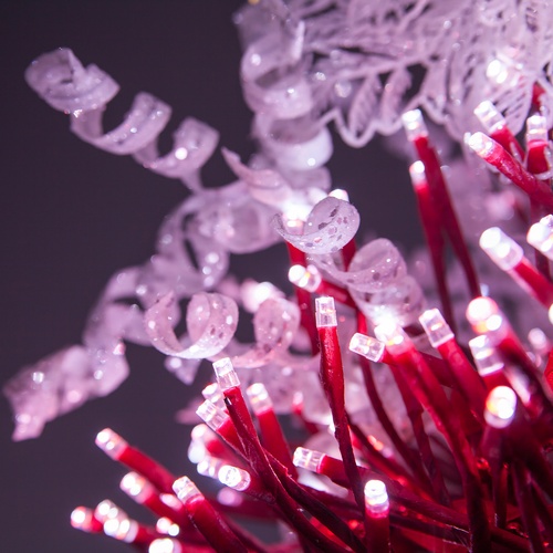 Red Starburst Lighted Branches with Red-Cool White LED Lights, 1 pc