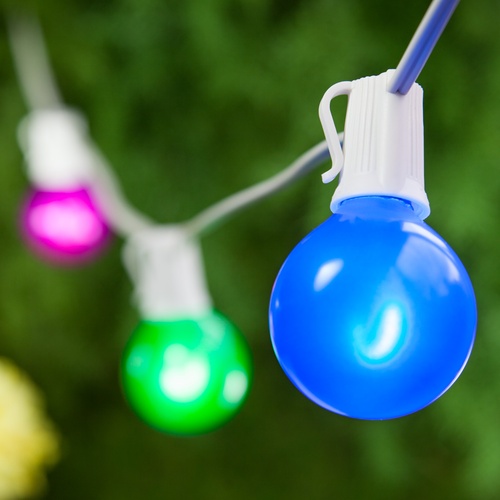 Patio Lights - Multicolor Satin FlexFilament LED Party Lights, G50 ...