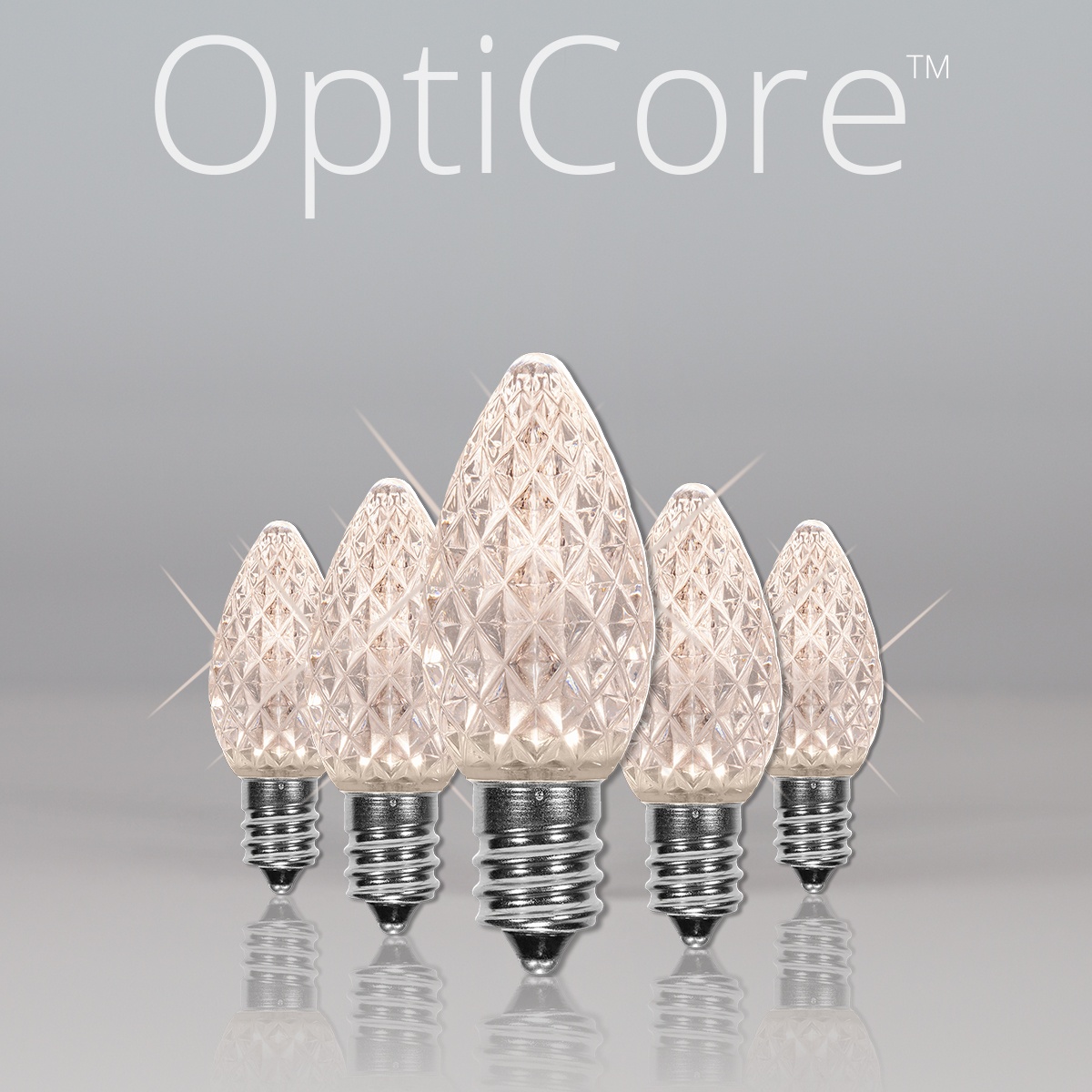 C7 Twinkle Warm White OptiCore LED Christmas Light Bulbs