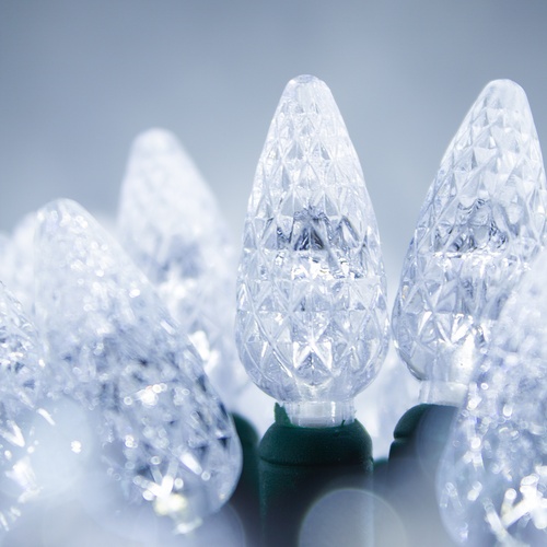 C6 Cool White LED String Lights