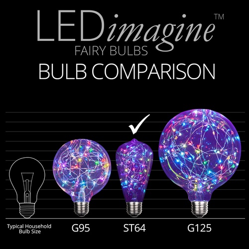 ST64 Color Change RGB LEDimagine TM Fairy Light Bulb