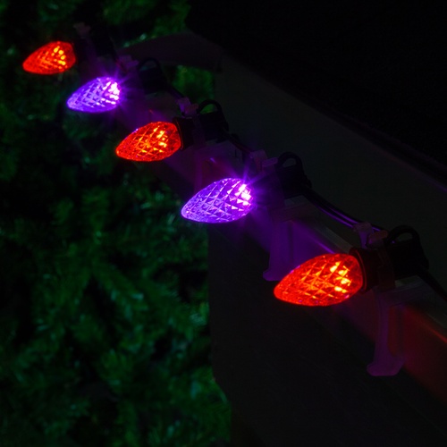 Halloween Lights - C7 Purple / Amber Opticore Commercial LED Halloween ...