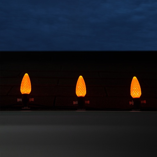 Halloween Lights - C9 Amber Opticore Commercial LED Halloween Lights
