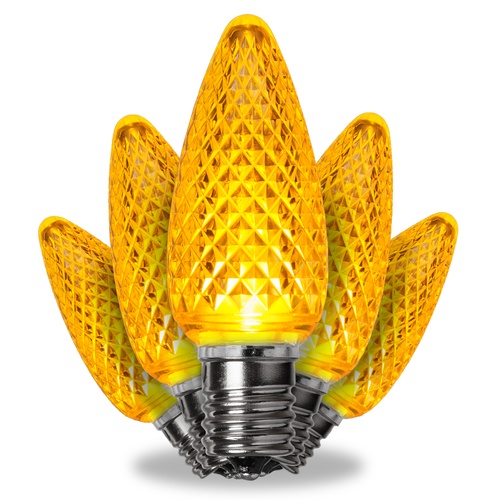 Kringle Traditions TM C9 Gold LED Christmas Light Bulbs
