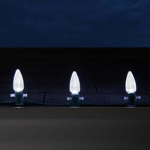 Kringle Traditions TM C9 Cool White LED Christmas Light Bulbs