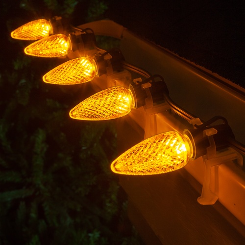 Kringle Traditions TM C9 Gold LED Christmas Light Bulbs