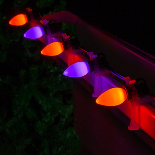 Halloween Lights - C7 Purple / Amber Smooth Opticore Commercial LED ...