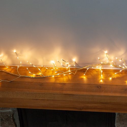Gold Lighted Vine with Warm White LED Lights, 1 pc