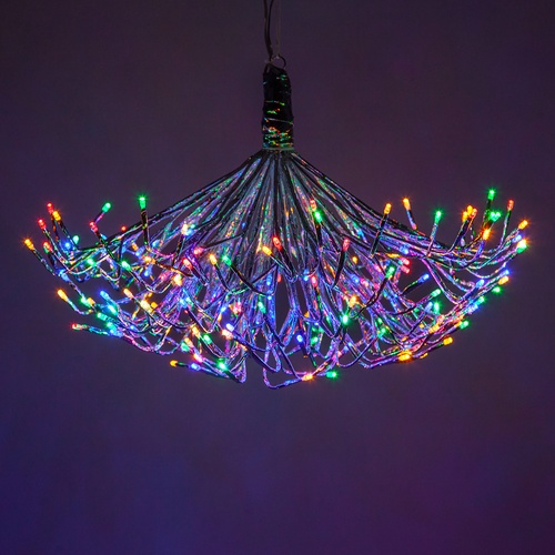 Silver Starburst Lighted Branches with Multicolor LED Lights, 1 pc