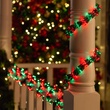 Garland Lights - 9' Garland Lights, 300 Red/Green Lamps, Green Wire
