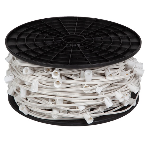 C7 Christmas Lights - 500' C7 Commercial Light Spool, SPT2W White Wire ...