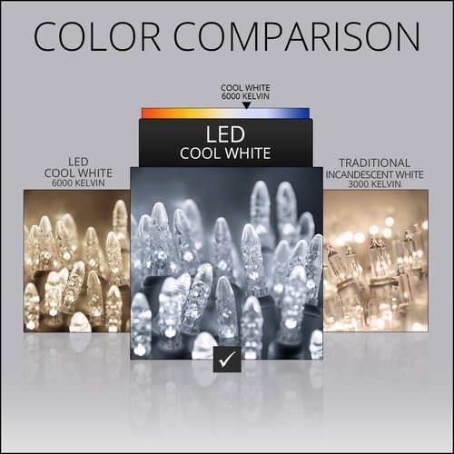 M5 Cool White LED Icicle Lights