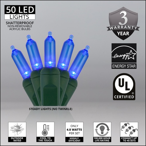 T5 Blue LED Christmas Tree Lights