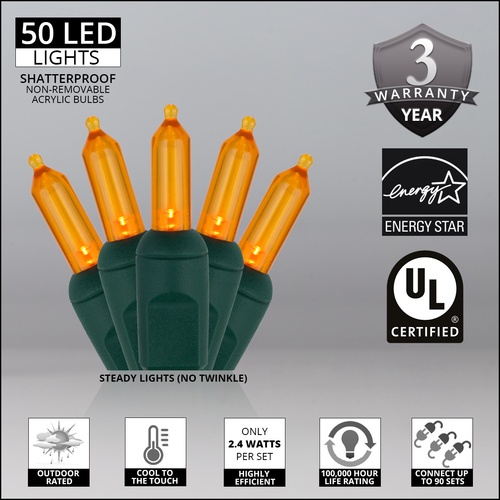 T5 Amber LED Christmas Tree Lights