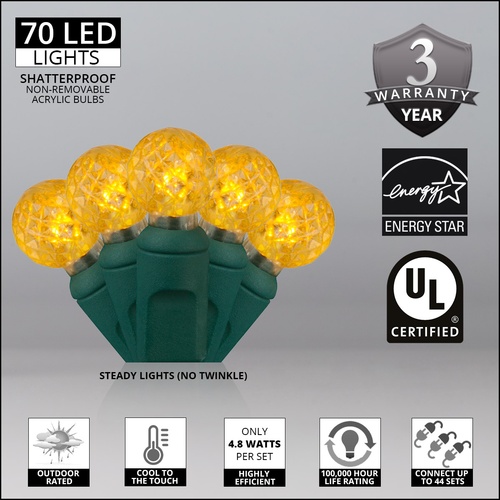 G12 Gold LED String Lights