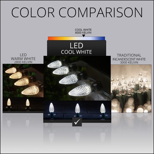 Cool White C9 Led Christmas Lights