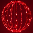 Red LED Christmas Light Ball, Fold Flat Red Frame