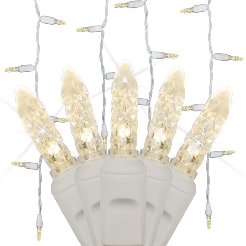 M5 Warm White Twinkle LED Icicle Lights