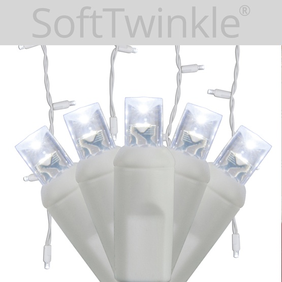 Cool White SoftTwinkle TM LED Curtain Lights