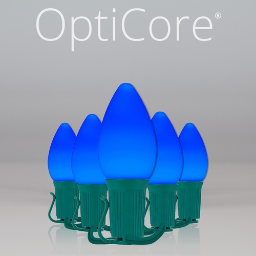 Christmas Lights - C7 Blue Smooth Opticore Commercial LED Christmas Lights