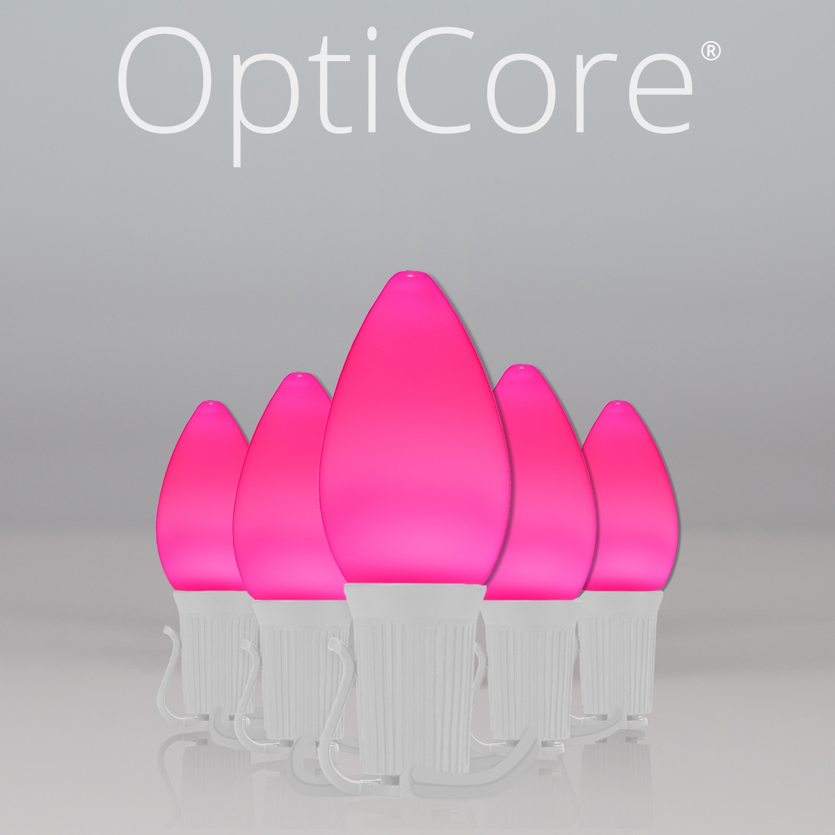 Lights - C7 Pink Smooth Opticore Commercial LED Christmas Lights