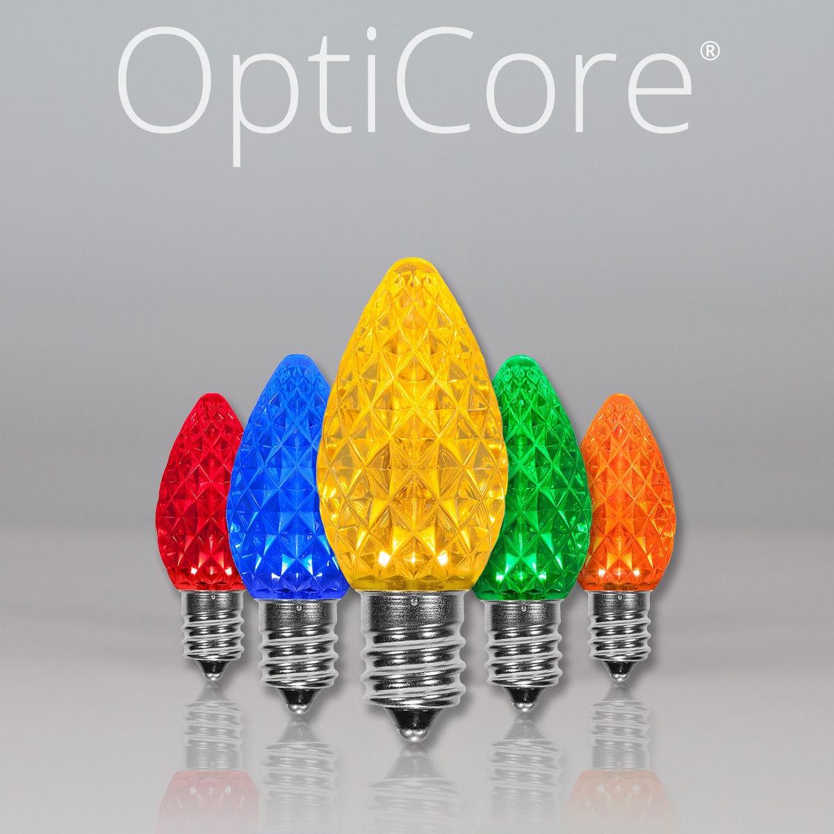C7 Multicolor OptiCore LED Christmas Light Bulbs