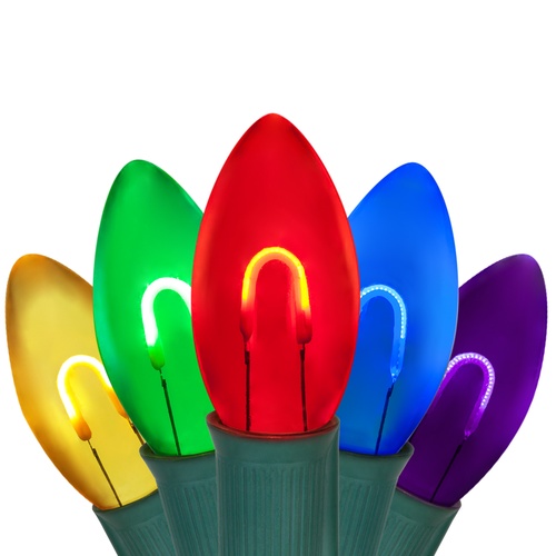 FlexFilament Christmas Lights - C9 Multicolor Commercial LED Christmas ...