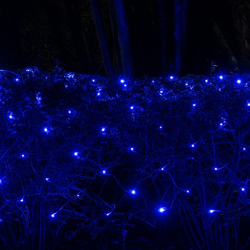 5mm Blue SoftTwinkle LED Net Lights, Green Wire