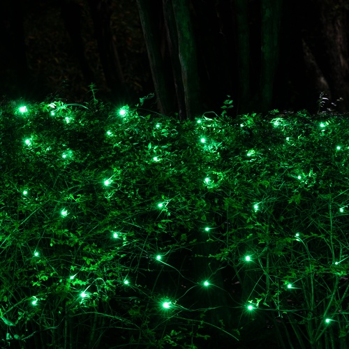 5mm Green SoftTwinkle LED Net Lights, Green Wire