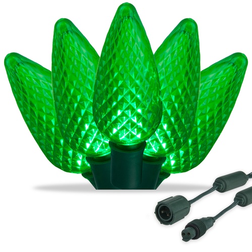 Commercial Green C9 LED Christmas Lights